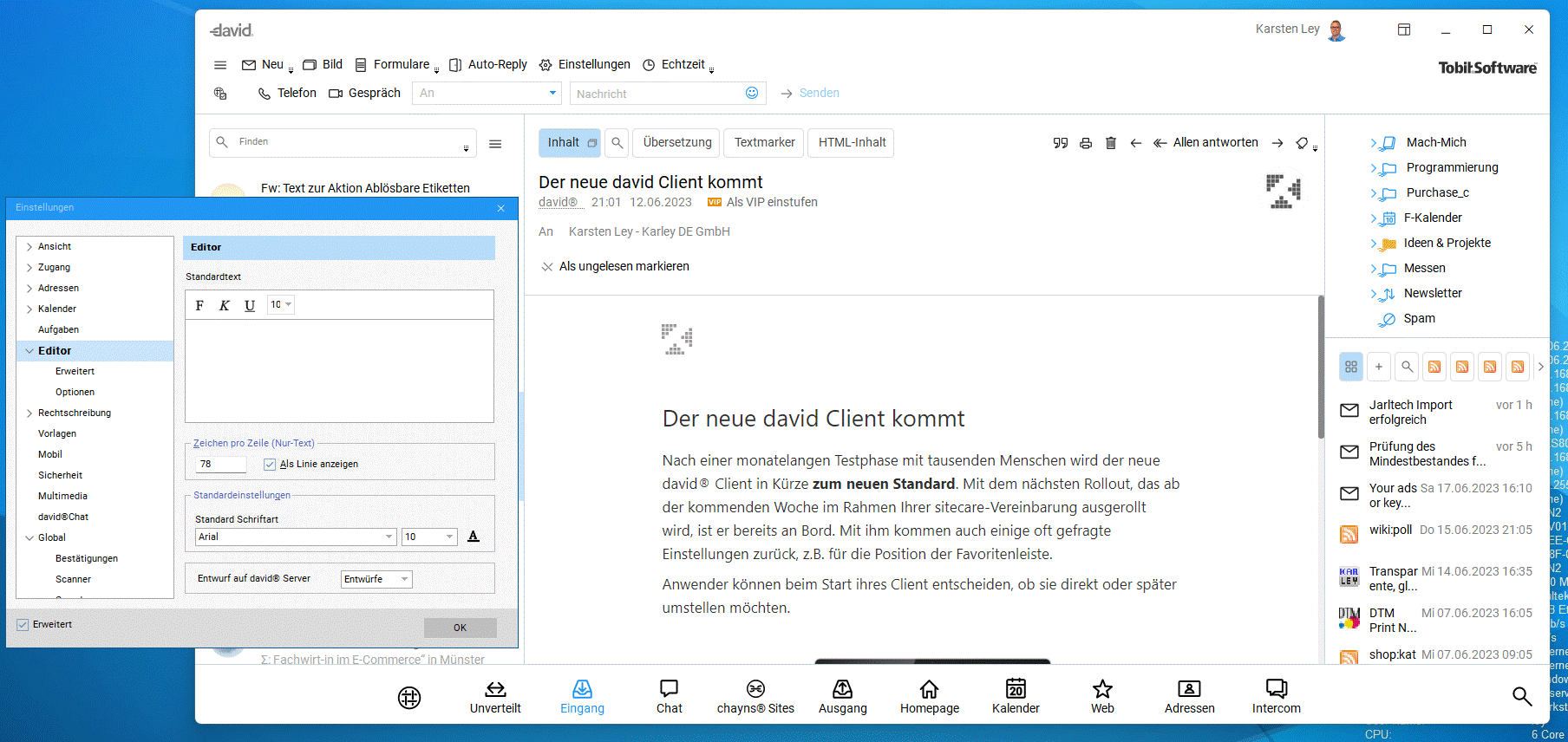 Tobit macht modern Client zum Standard – Karley Systemhaus